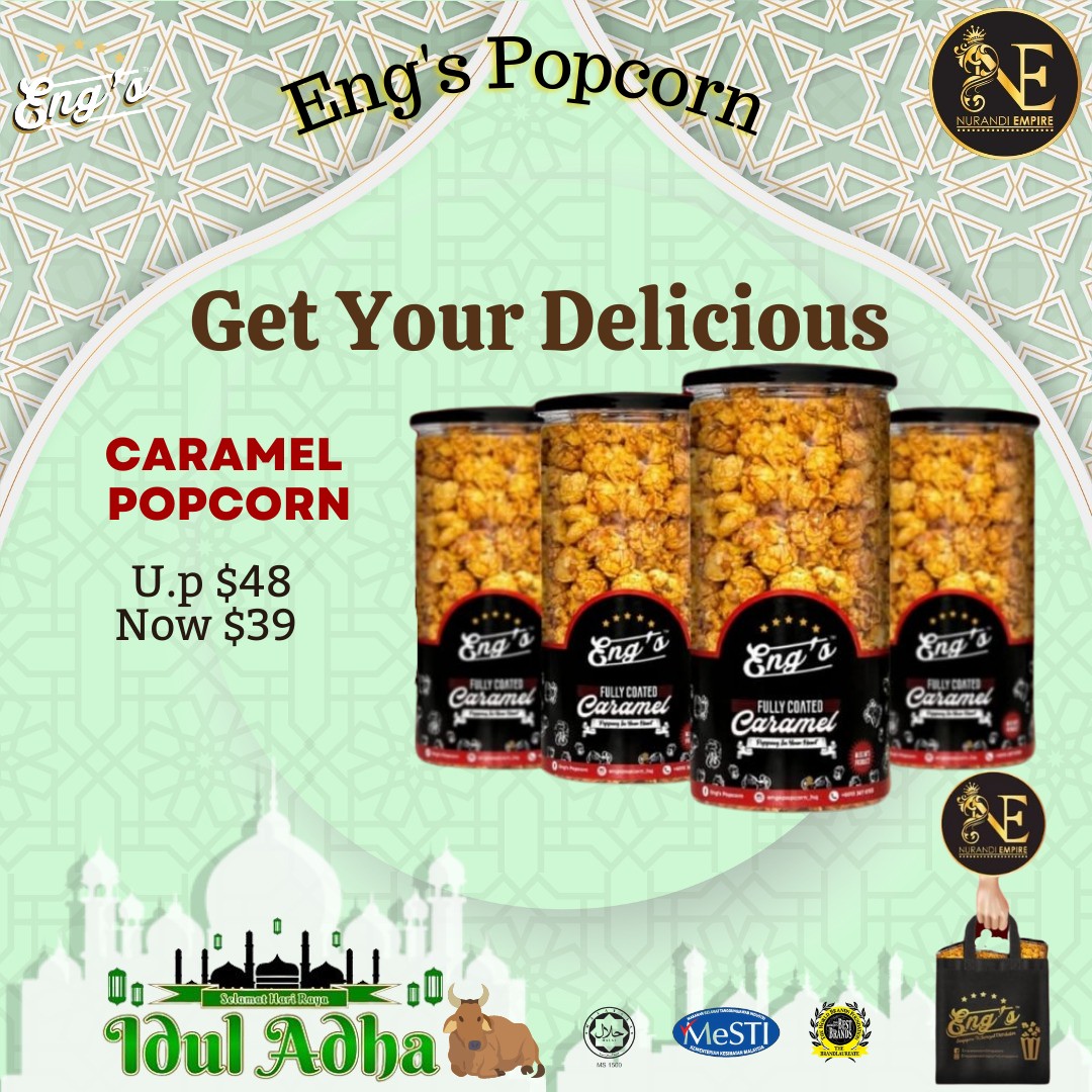Popcorn Caramel Eng's, Food & Drinks, Packaged & Instant Food on Carousell
