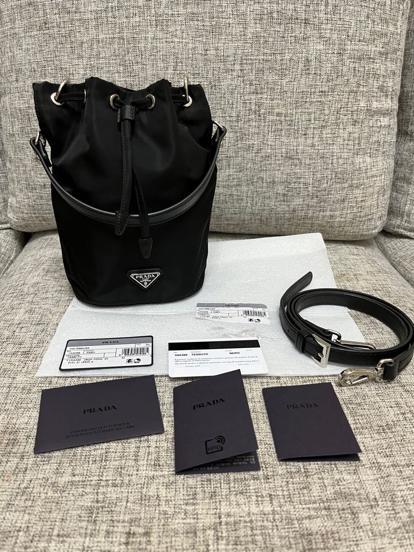 Prada Bucket with Replacement Straps, Luxury, Bags & Wallets on Carousell