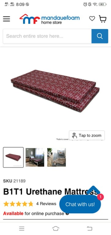 Queen size B1T1 3inches Mandaue Foam, Furniture & Home Living, Bedding ...