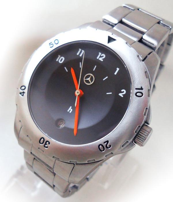 Rare MERCEDES BENZ Automatic Black Dial Watch w/ Glass Back, Men's ...