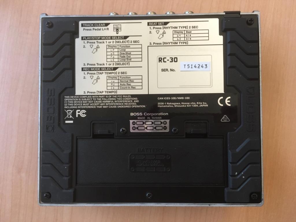 RC-30, a Twin Boss RC 30 multitrack looper with two synchronized stereo ...