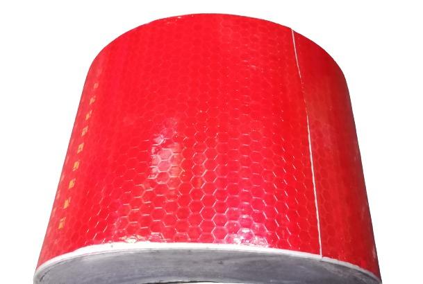 Reflective Warning Sticker Roll 4 inches Red and Yellow, Commercial ...