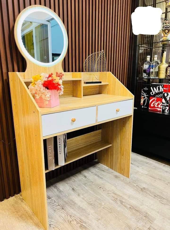RESTOCK ! Vanity dresser table with mirror light, Furniture & Home ...