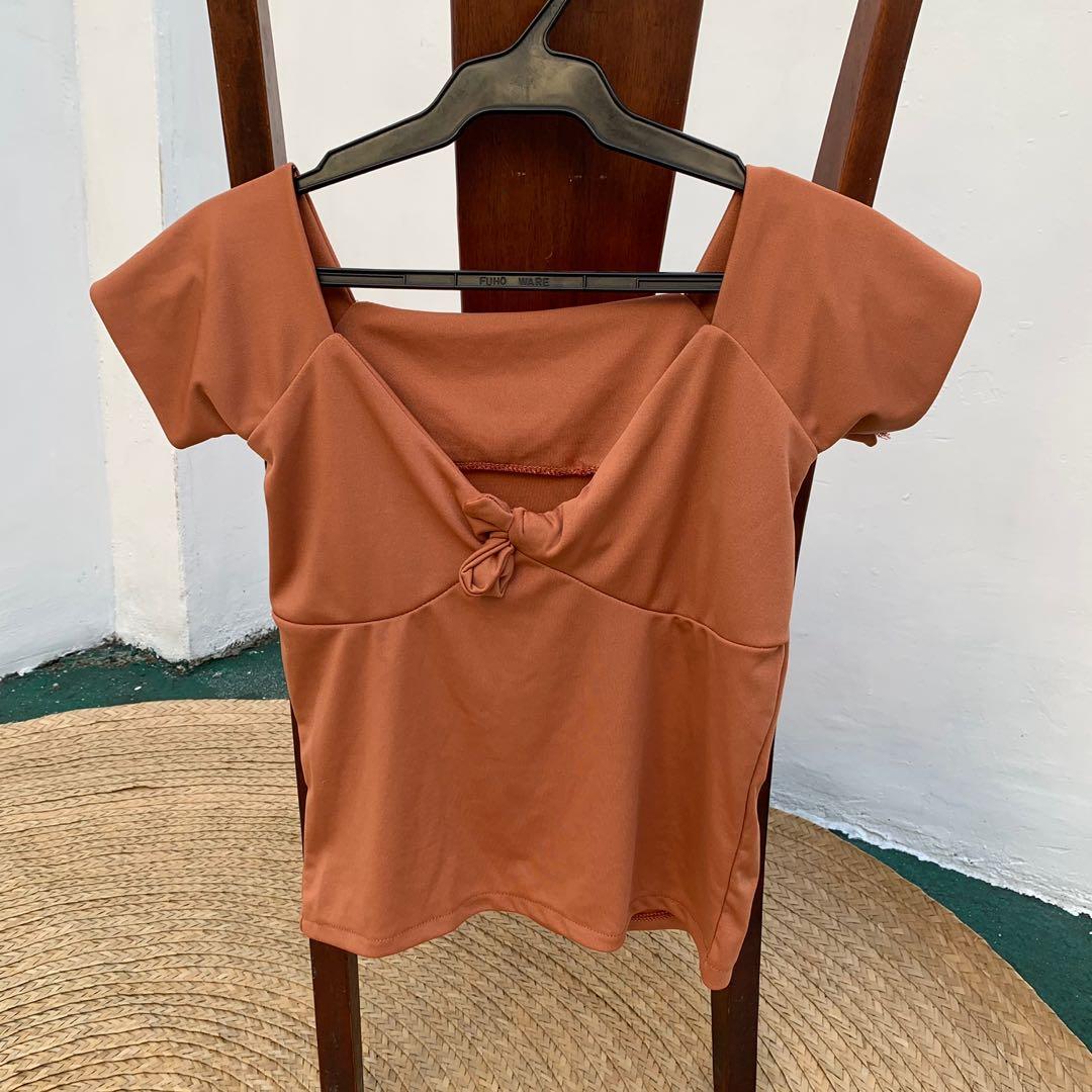 Rust Top, Women's Fashion, Tops, Blouses on Carousell