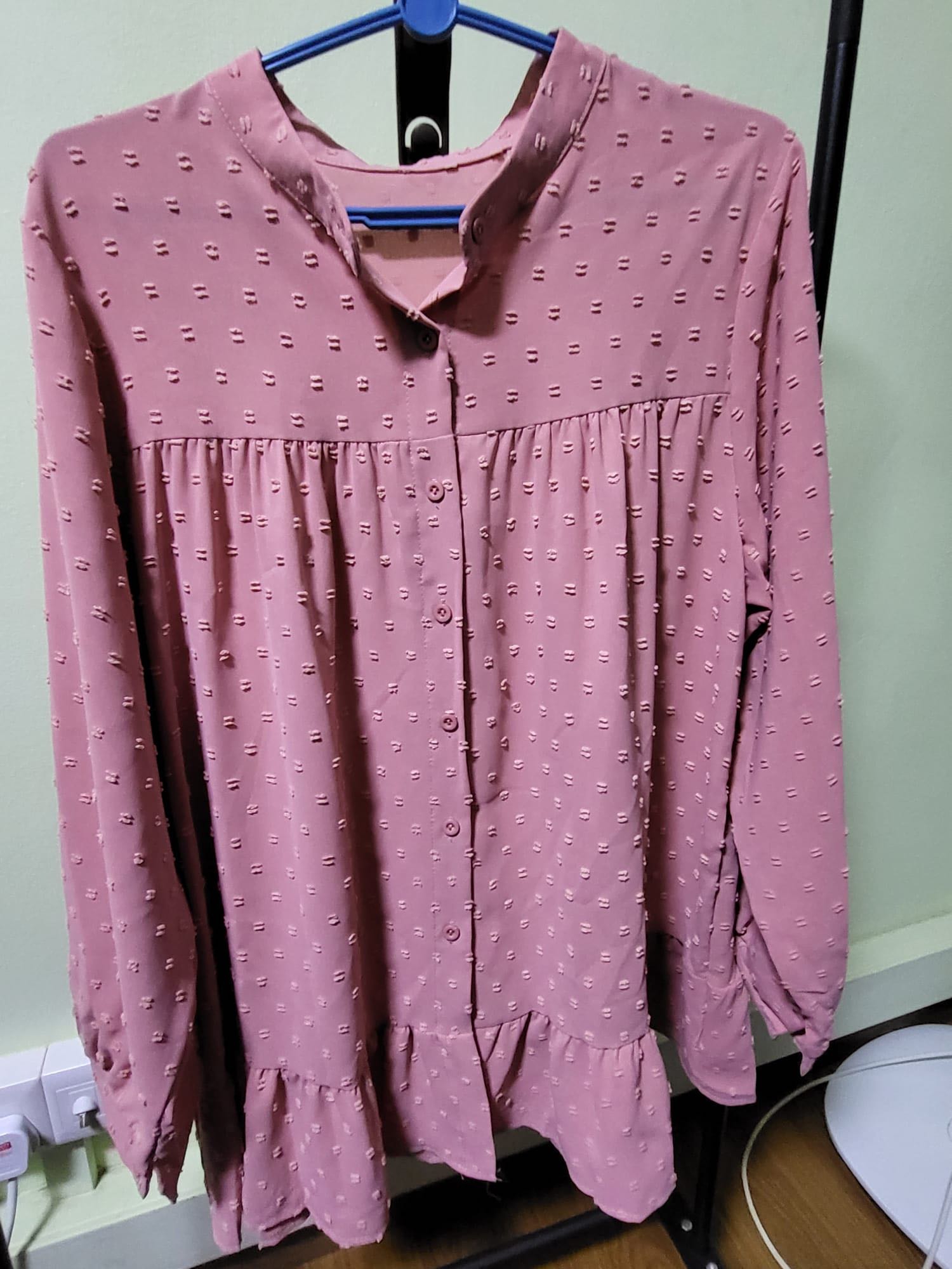 Salmon pom baby doll - plus size, Women's Fashion, Tops, Blouses on ...