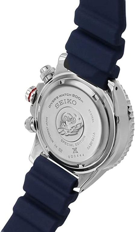 Seiko Prospex PADI Pepsi Solar Chronograph Watch with Silicone Strap ...