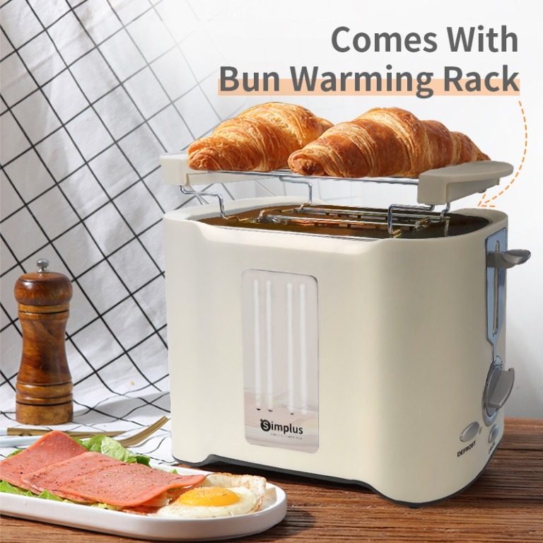 Simplus Pop-up Bread Toaster With Heating Rack Detachable Defrost ...