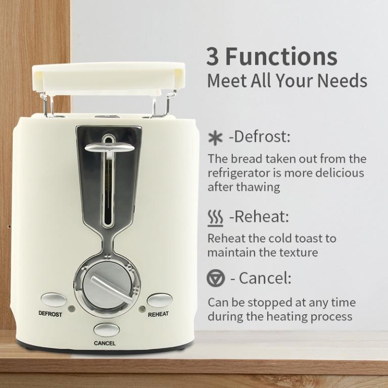 Simplus Pop-up Bread Toaster With Heating Rack Detachable Defrost ...