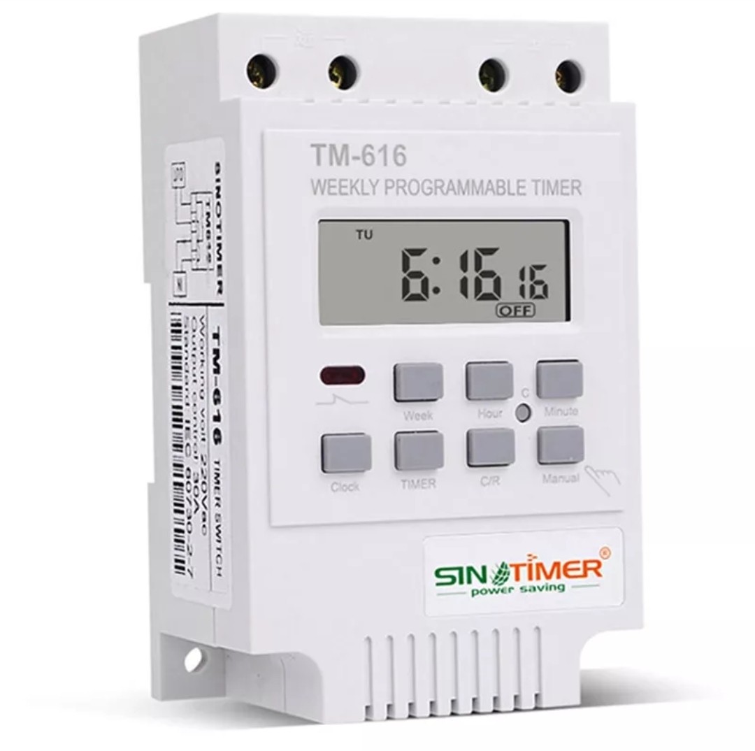 Sinotimer TM-616 Weekly Programmable Timer 30A , 12VDC/AC, TV & Home ...