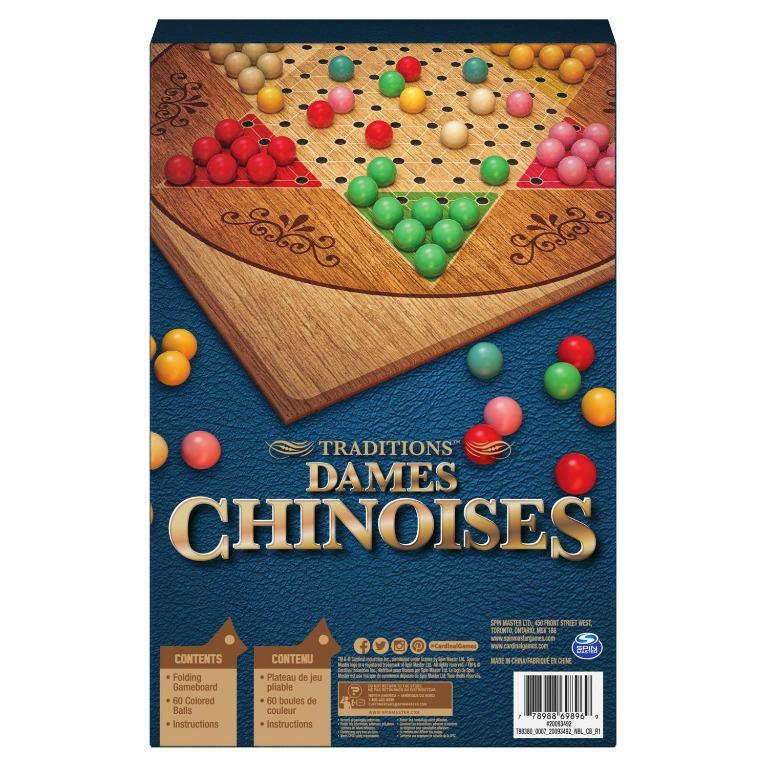 SPIN MASTER Traditions Chinese Checkers Board Game 2 to 6 Players ...