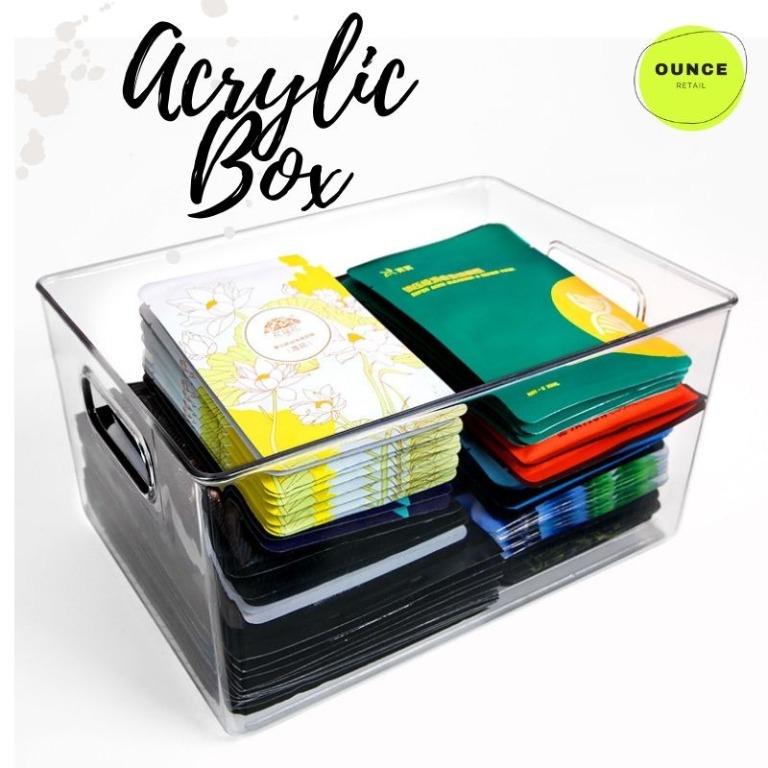 Storage Clear Acrylic Rectangular Boxes Multi-purpose, Furniture & Home ...