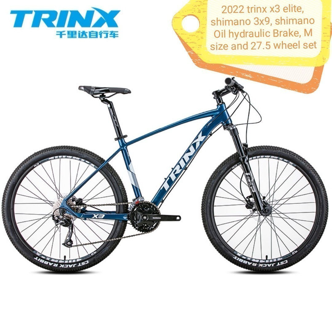 trinx x1, trinx x3 elite. 27.5 wheel 3x9 shimano full set, Sports ...