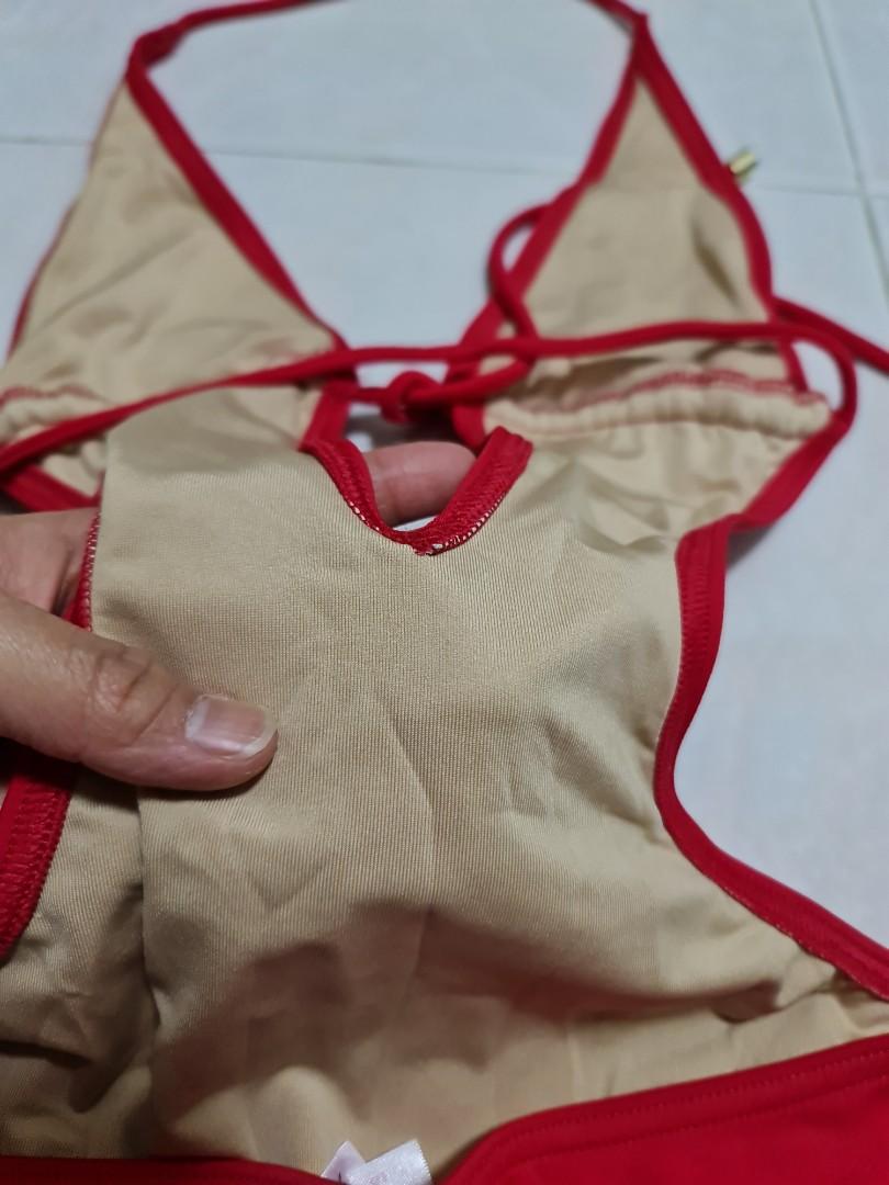 Victoria's Secret Red monokini non-padded swimsuit xs, Women's Fashion ...