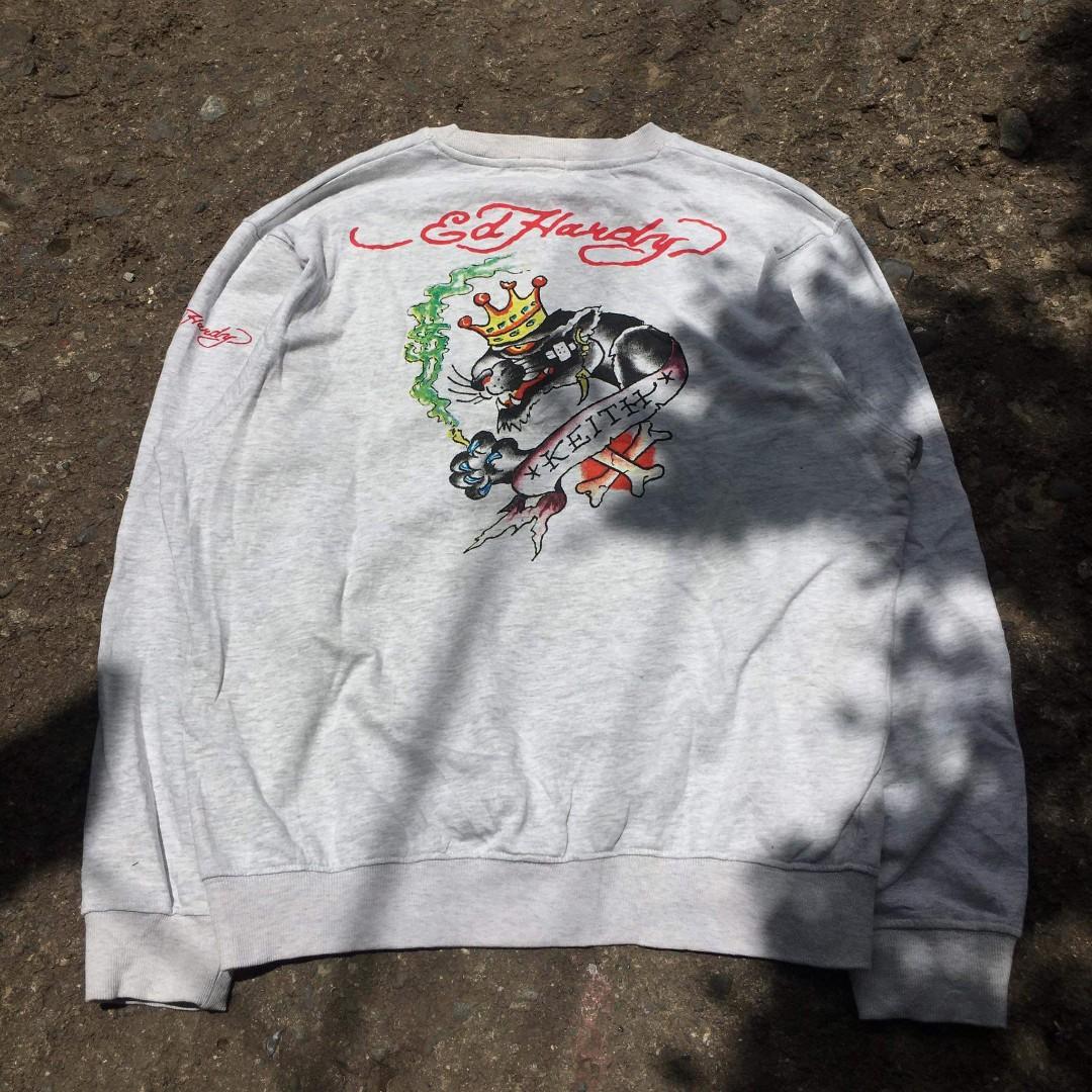 Vintage Ed Hardy Sweater, Women's Fashion, Tops, Others Tops on Carousell