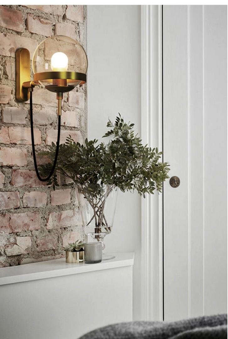 SKU:3029-Wall on cable wall light, Furniture & Home Living, Lighting ...