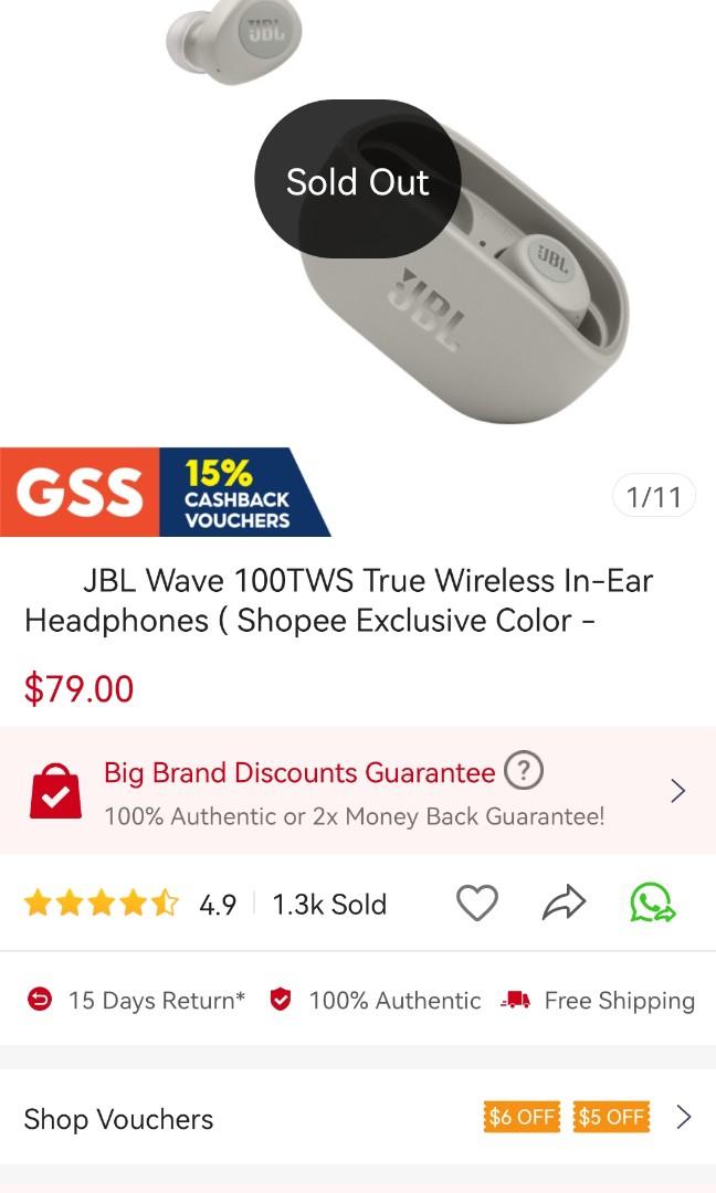 Wave100 tws JBL, Audio, Headphones & Headsets on Carousell