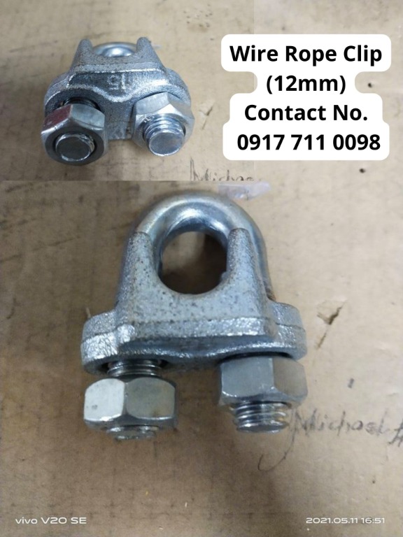 Wire Rope Clip (12mm,3mm), Commercial & Industrial, Construction Tools ...