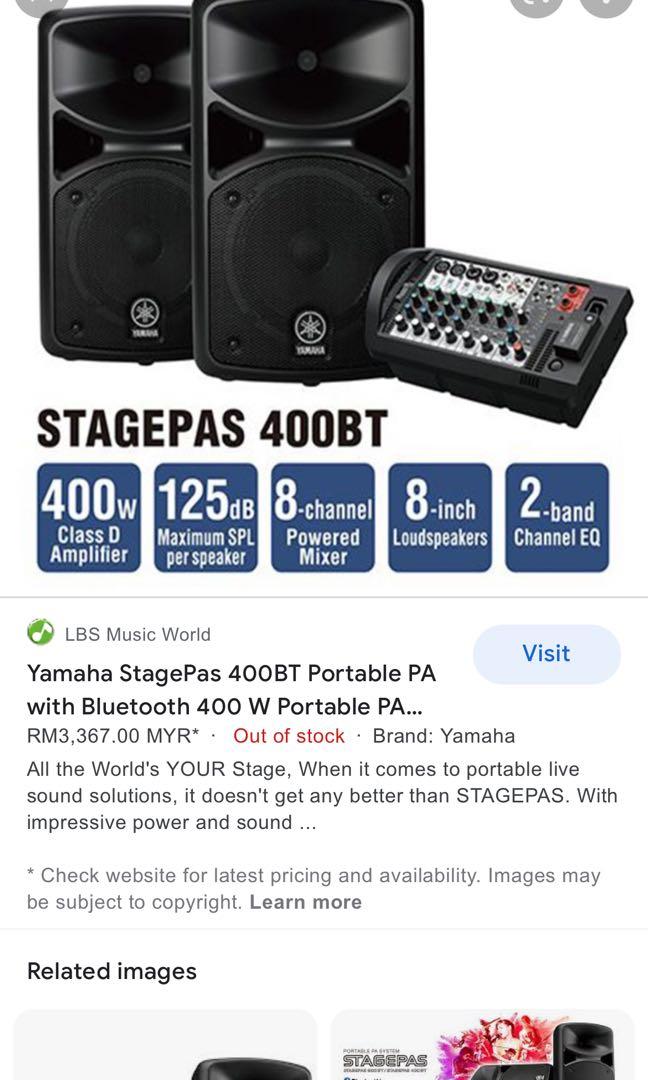 YAMAHA STAGEPAS 400 BT, Audio, Soundbars, Speakers & Amplifiers on ...