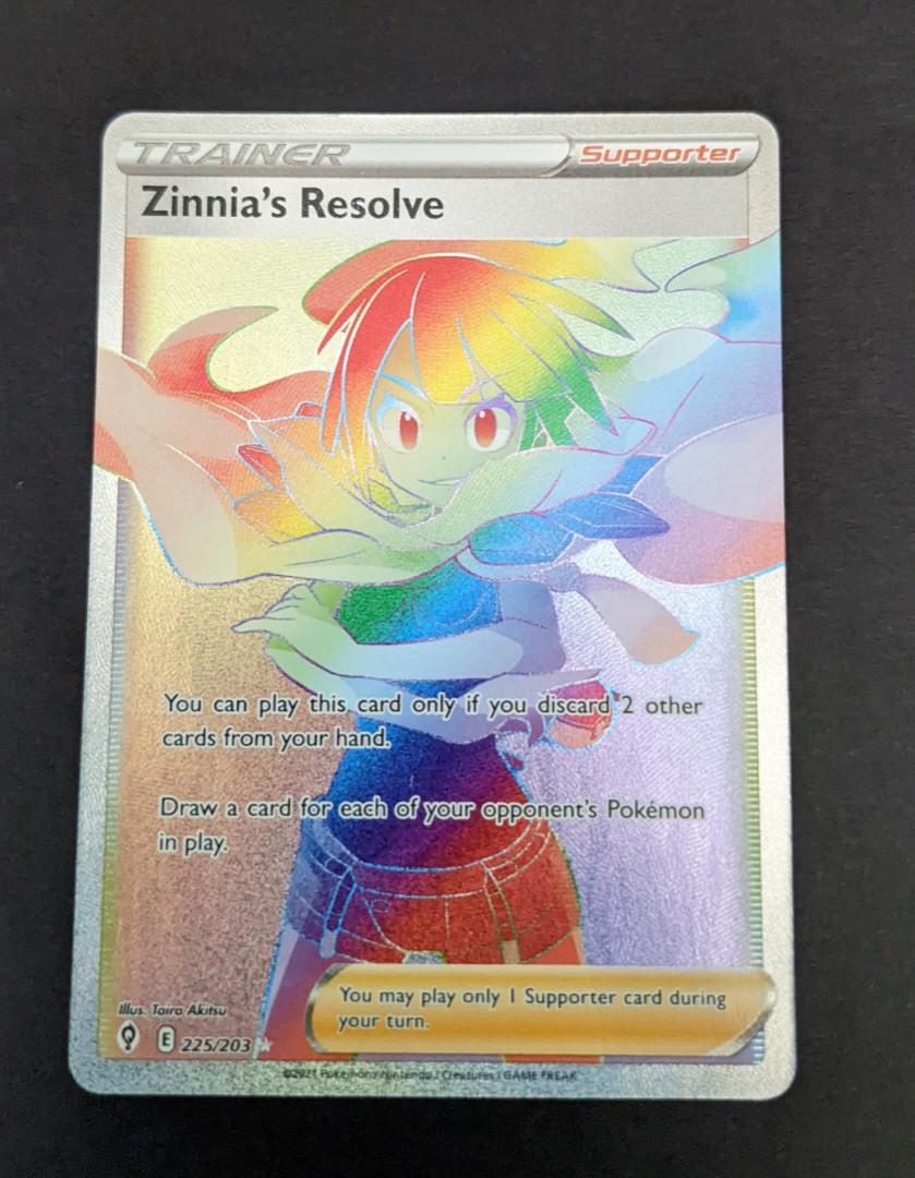 Zinnia's Resolve Trainer FA HR Rainbow Evolving Skies Pokemon Card Tcg ...