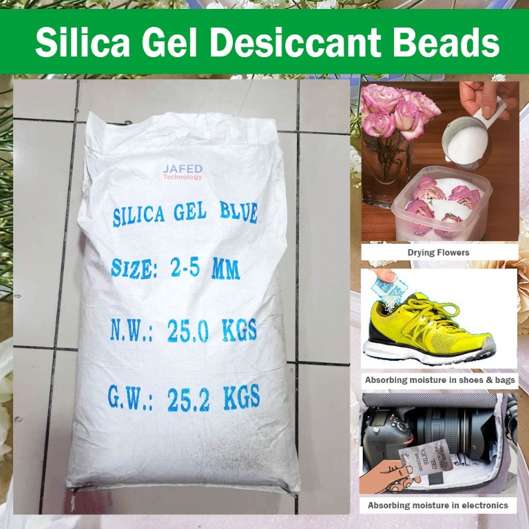 25kgs Blue Silica Gel Desiccant Beads for Drying of Lower Moist ...