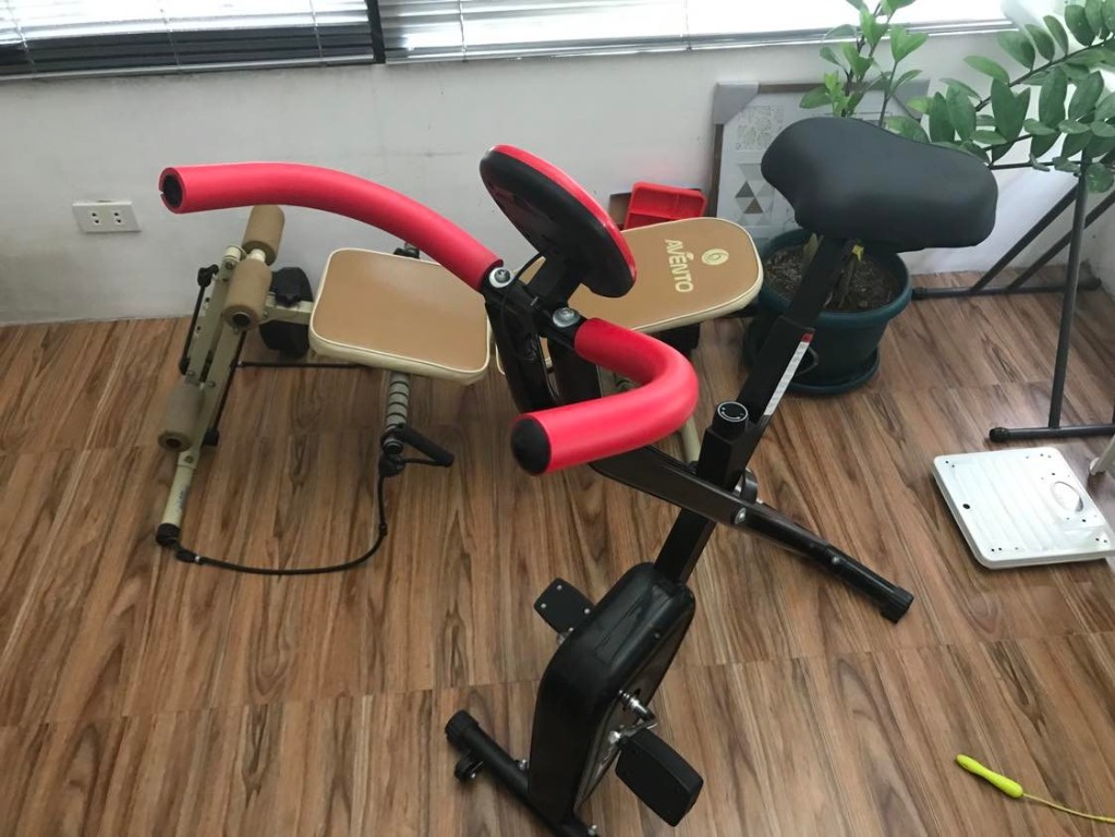 Indoor Cycling and Power Bench ( Brand: Avento 6 power bench and L-Now ...