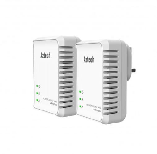 Aztech HL117E HomePlug AV 500Mbps Ethernet Adapter, Computers & Tech ...