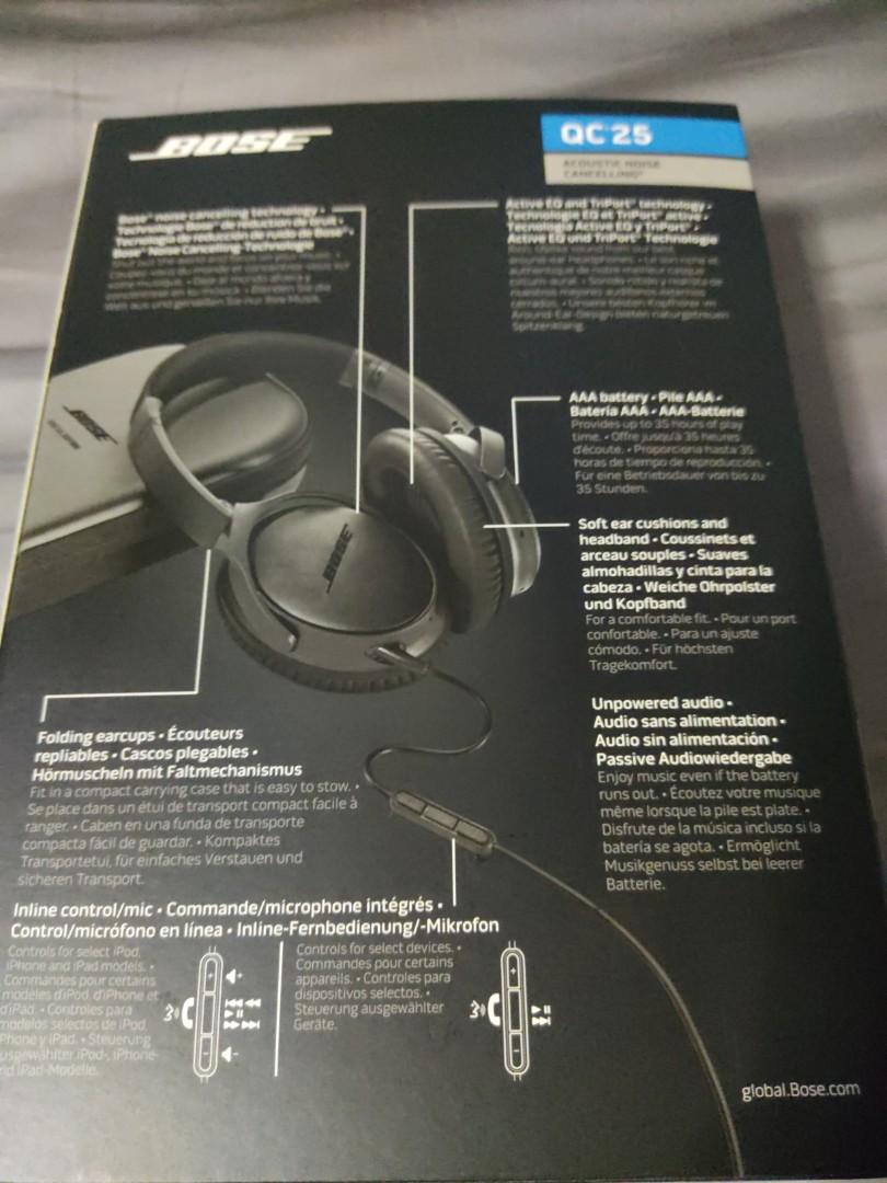 Bose QC25 NC Headphone ,Triple black(Limited edition), Audio ...