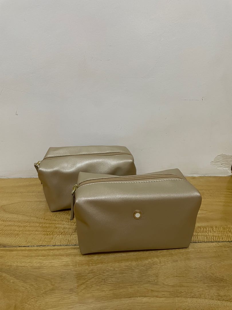 Bulgari Make Up Pouch (2 for 400), Luxury, Bags & Wallets on Carousell