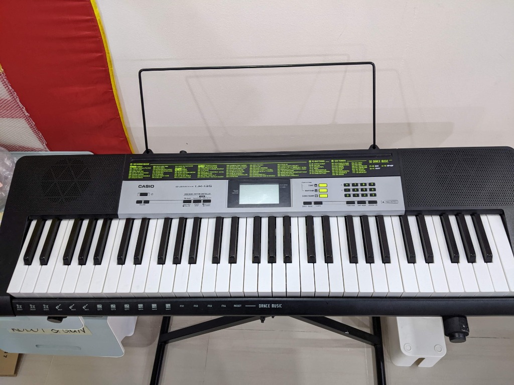 Casio LK-135 keyboard with stand and power adaptor, Hobbies & Toys ...