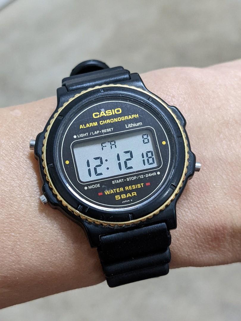 CASIO W-74 QW-593 VINTAGE 1987, Men's Fashion, Watches & Accessories ...