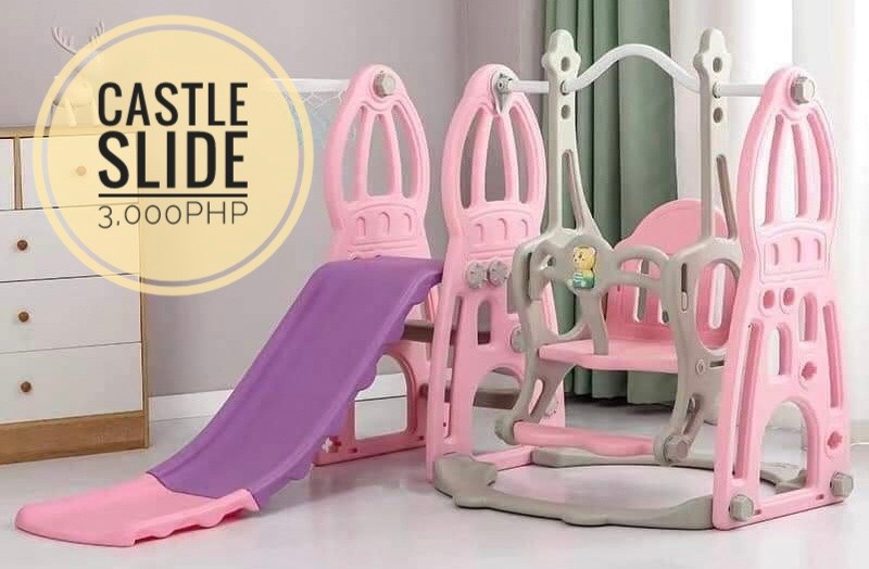 CASTLE SLIDE / INDOOR PLAYSET FOR KIDS /SWING AND SLIDE, Hobbies & Toys ...