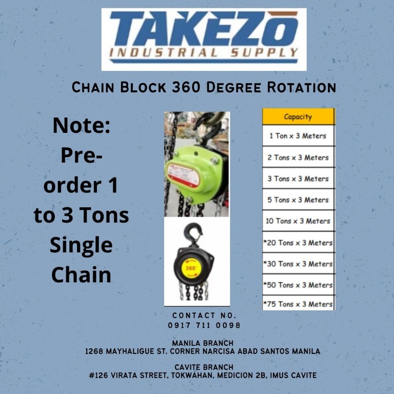 Chain Block 360 Degree Rotation, Commercial & Industrial, Construction ...