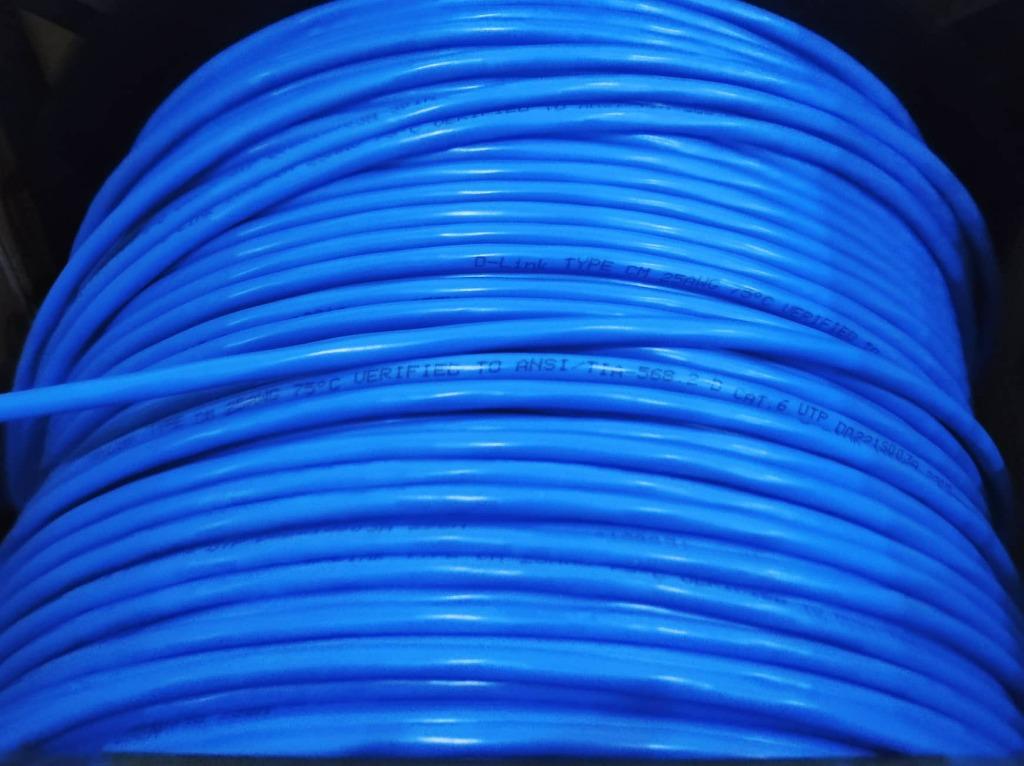 D-LINK UTP Lan Cable Cat6 Pure Copper 305M-Blue 25AWG, Computers & Tech, Parts & Accessories ...