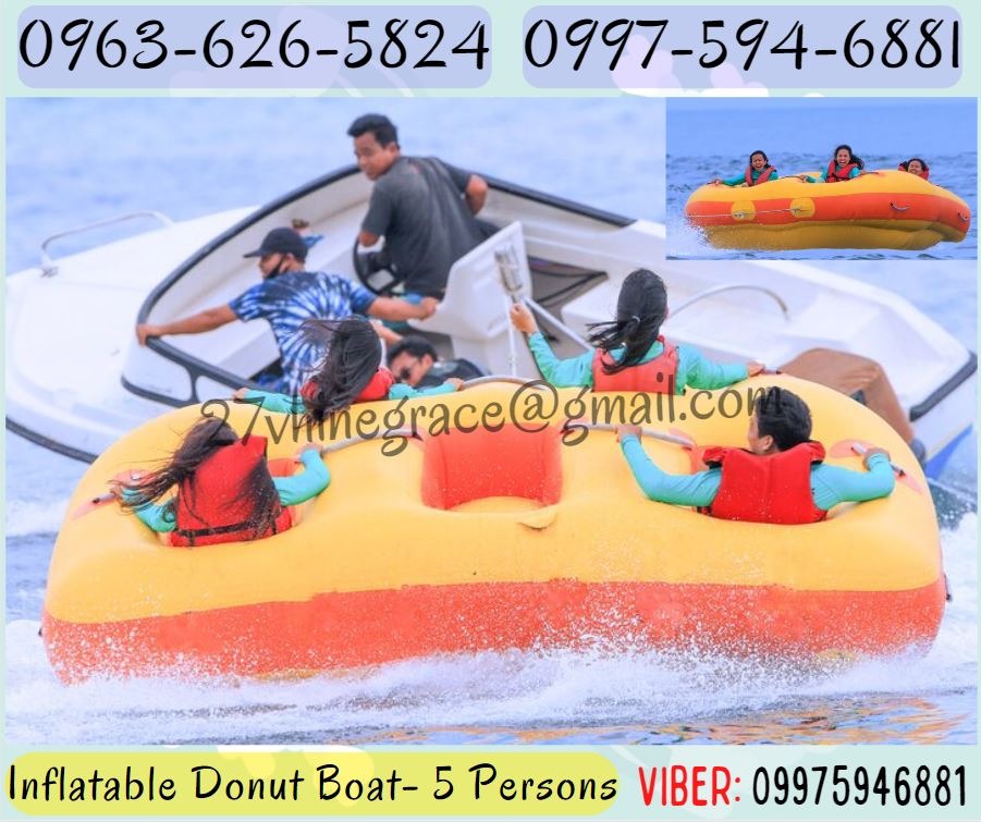 Donut Boat Bali Inflatable with 5 Persons, Sports Equipment, Sports ...