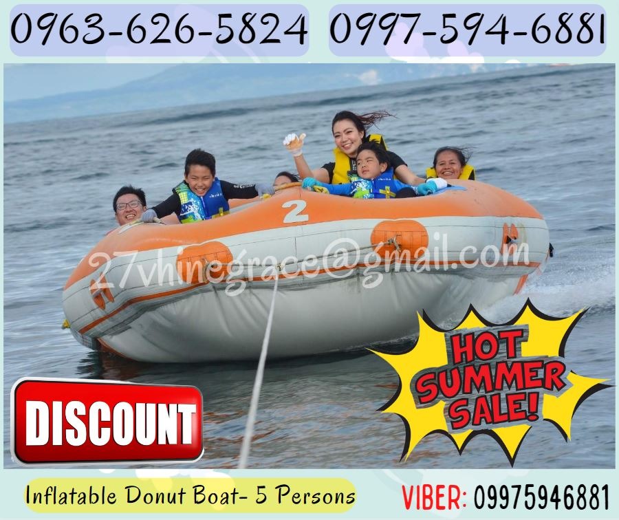Donut Boat Water Sports inflatable 5 Persons Pax., Sports Equipment ...