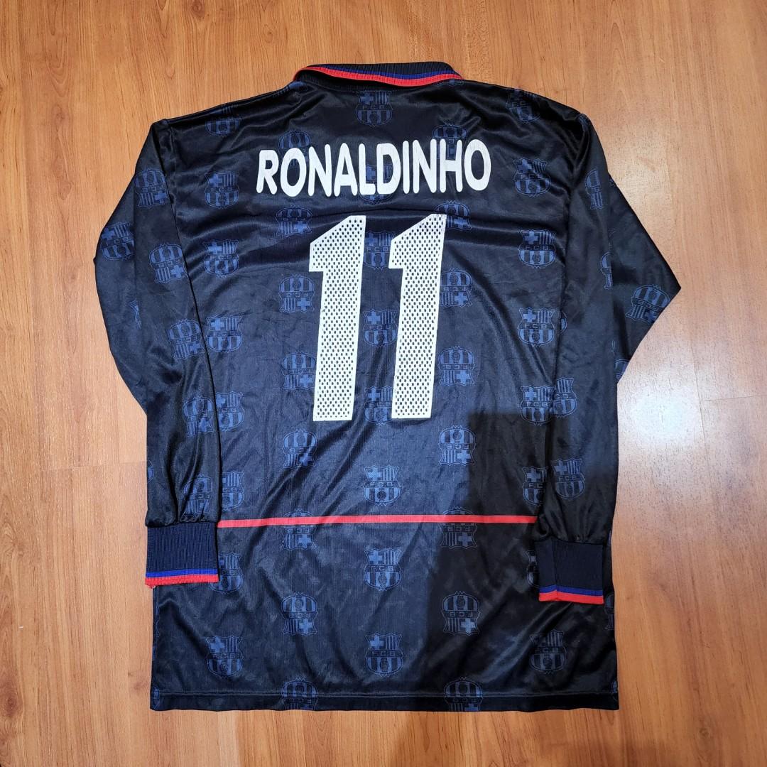 FCB Ronaldinho Soccer Jersey Kit, Men's Fashion, Activewear on Carousell