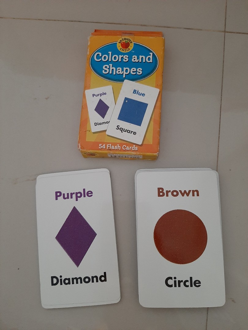 Flashcard colors and shapes, Toys & Collectibles, Permainan Papan ...
