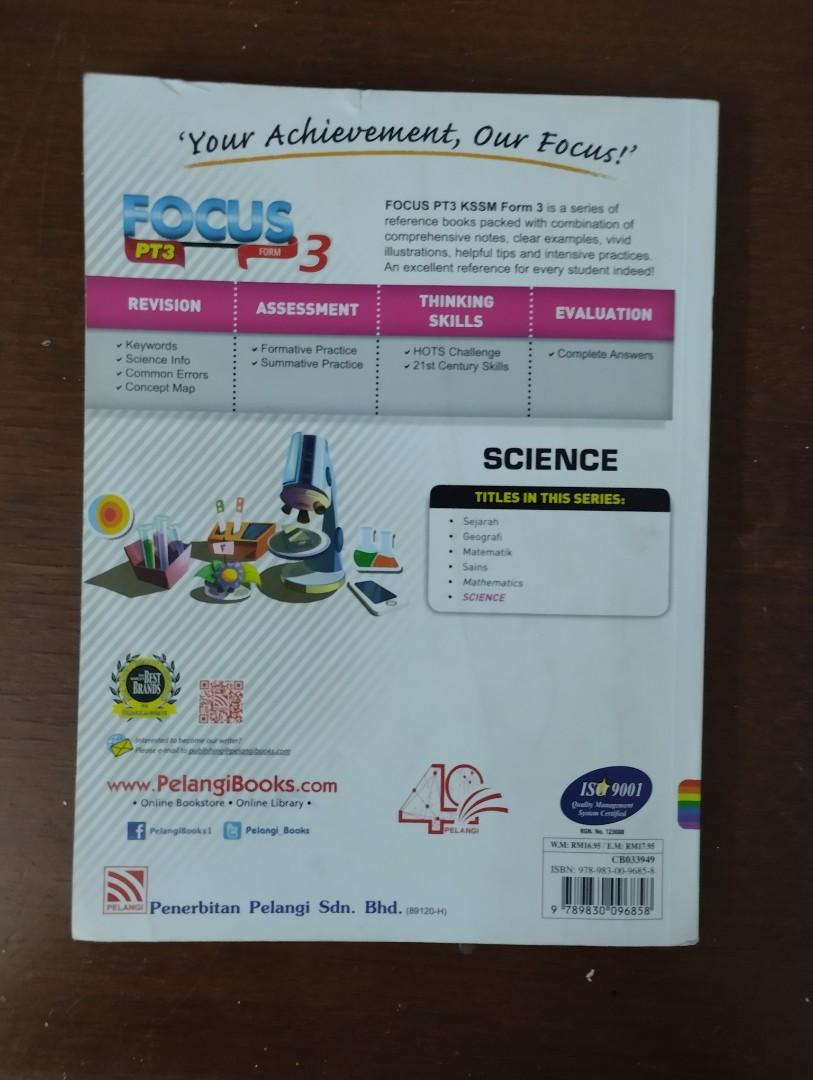 Focus PT3 Form 3 Science, Hobbies & Toys, Books & Magazines, Textbooks ...