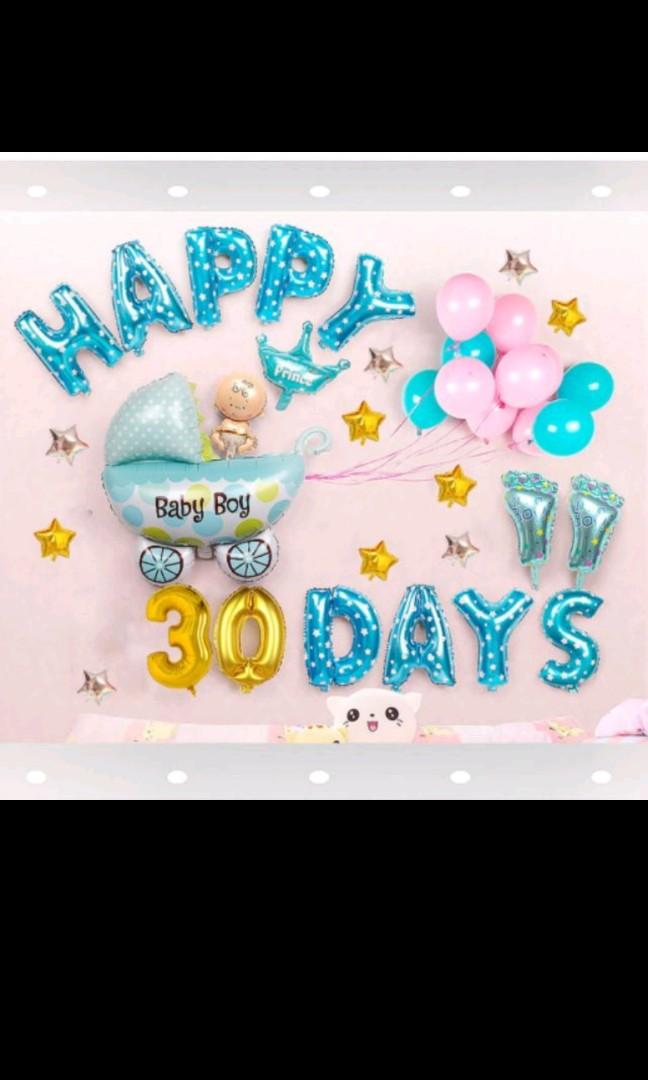 Full month celebration deco balloons, Babies & Kids, Infant Playtime on ...