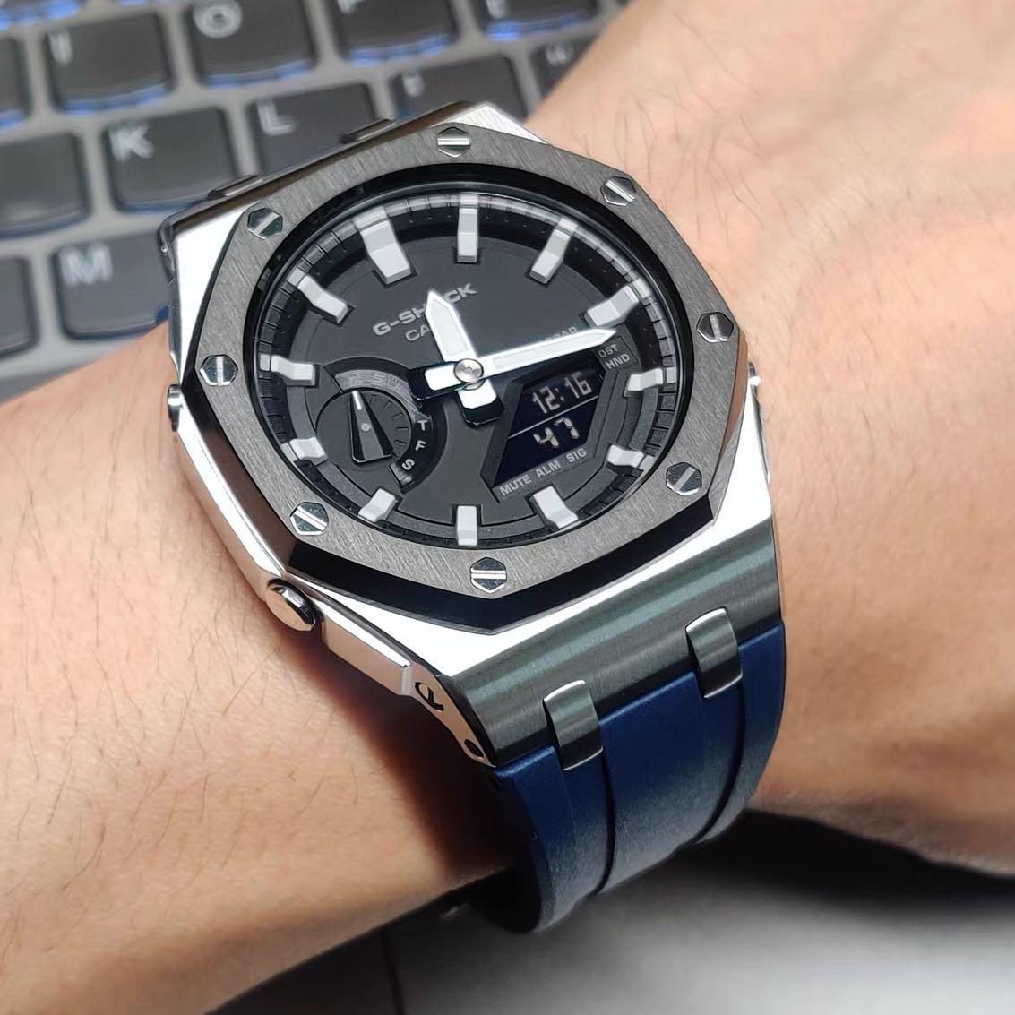 G- Shock black gunmetal stainless steel CASIO GA2100 GA2110 GM2100 ...