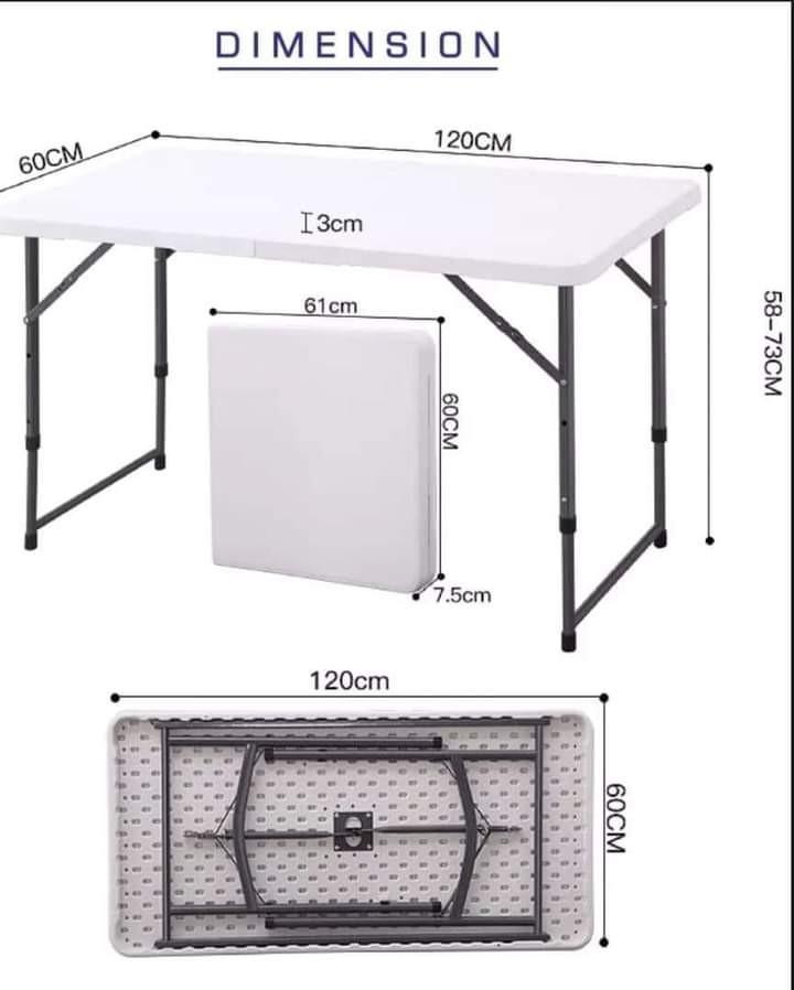 Hard PLASTIC TABLE 4FT /6FT, Furniture & Home Living, Office Furniture ...