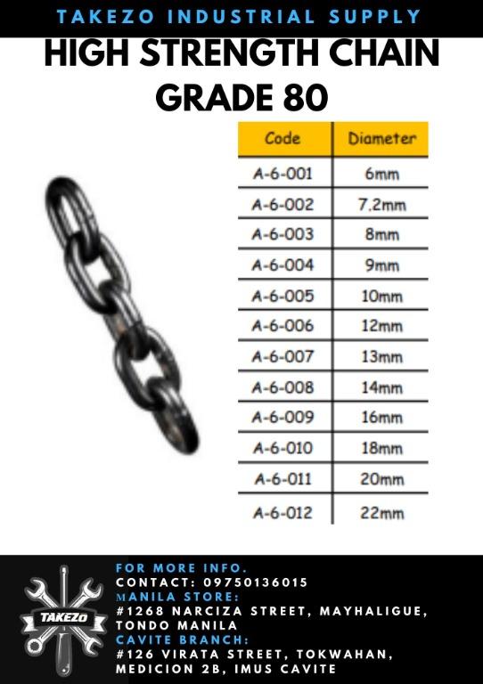 High Strength Chain Grade 80, Commercial & Industrial, Industrial ...
