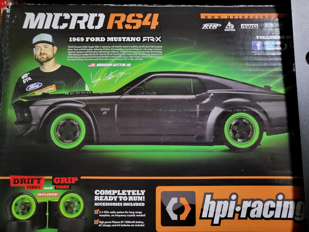 HPI Micro RS4 Racing Ford Mustang (not tamiya, losi, kyosho, traxxas ...