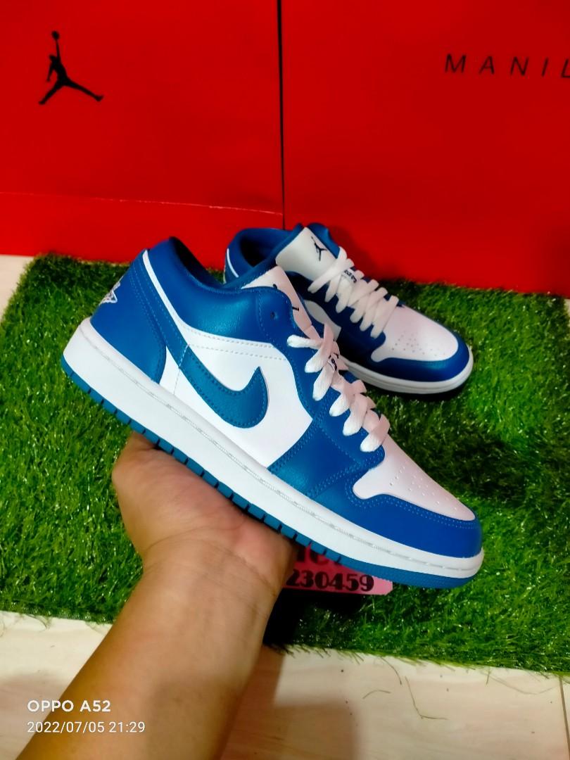 J1 low marina blue, Men's Fashion, Footwear, Sneakers on Carousell