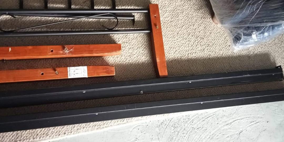 Japan NITORI double bed frame, Furniture & Home Living, Furniture, Bed ...