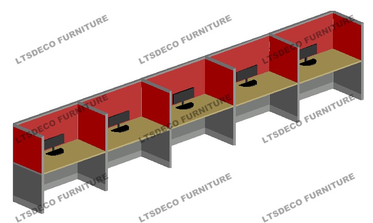 LINEAR CUBICLE OFFICE PARTITION FURNITURE, Furniture & Home Living ...