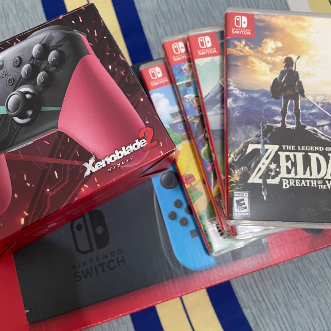 NINTENDO SWITCH V2 COMPLETE BUNDLE, Video Gaming, Video Game Consoles ...