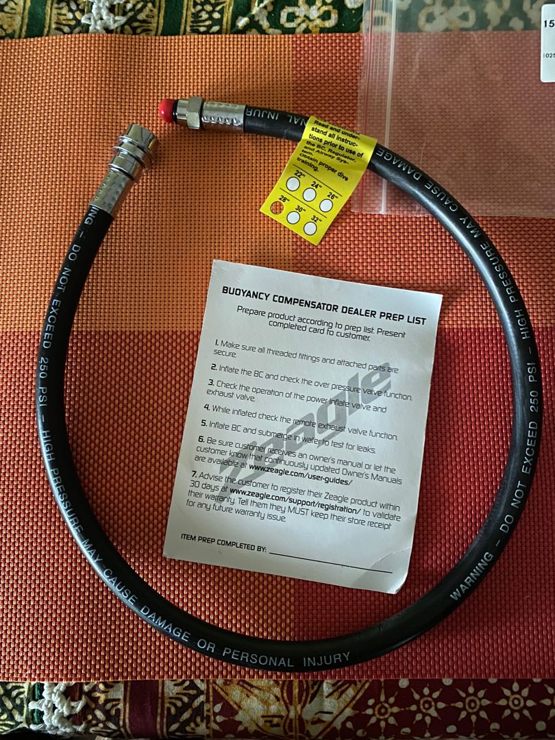 Original BCD Inflator Hose Zeagle, Hobbies & Toys, Toys & Games on ...