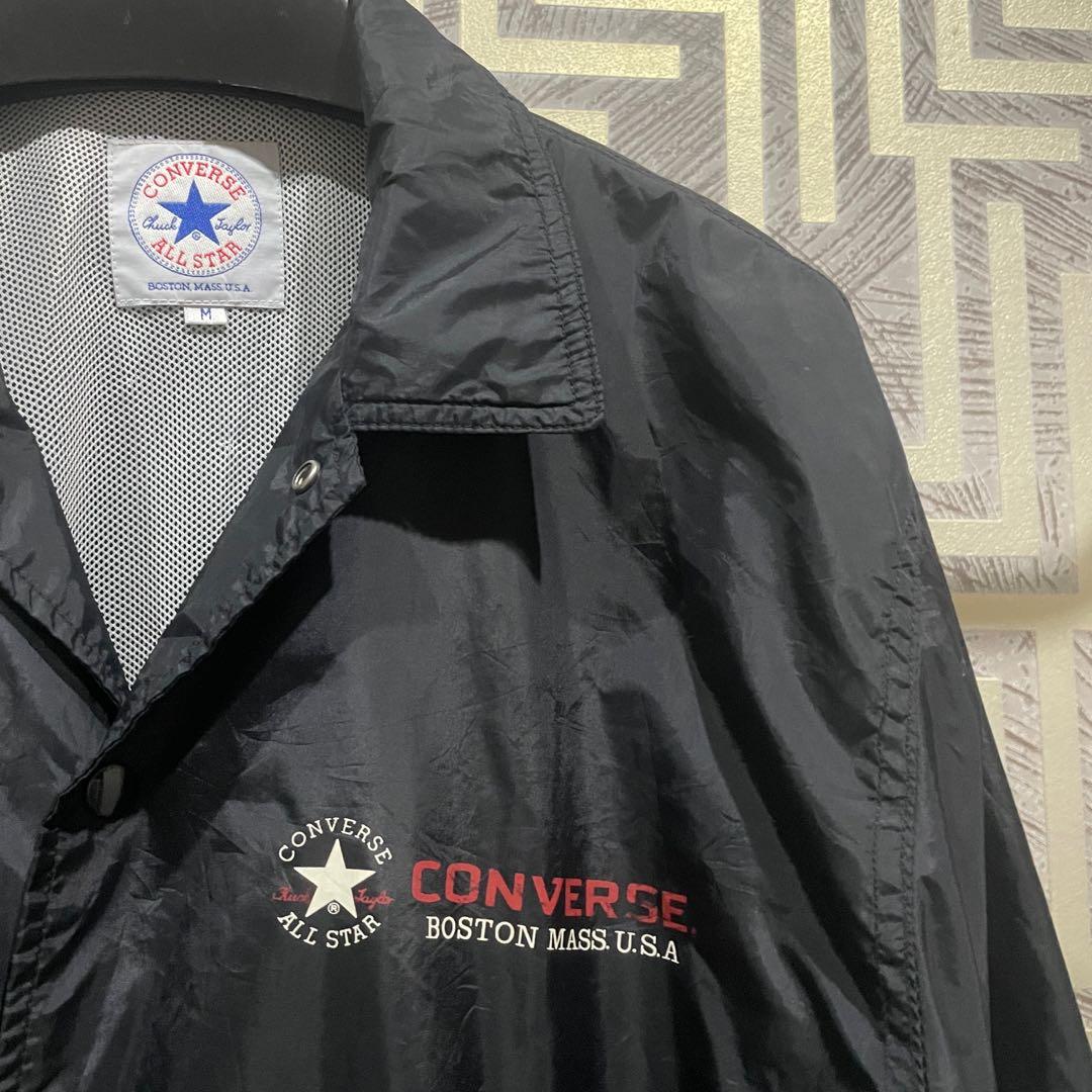 [ORIGINAL] Converse Coach Jacket Black, Fesyen Pria, Pakaian , Baju ...