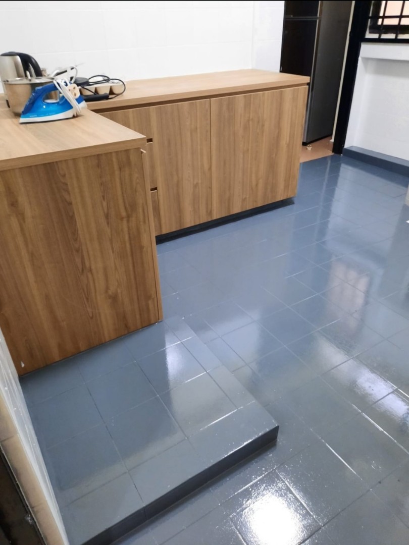 Overlay tiles Epoxy paint, Epoxy fleaks, Home Services, Renovations ...